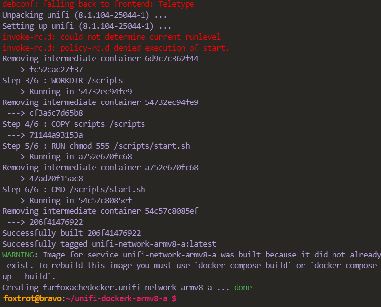 Running UniFi Network Server Application v8.2 + MongoDB v7 on a Raspberry Pi 4 (ARMv8-a)